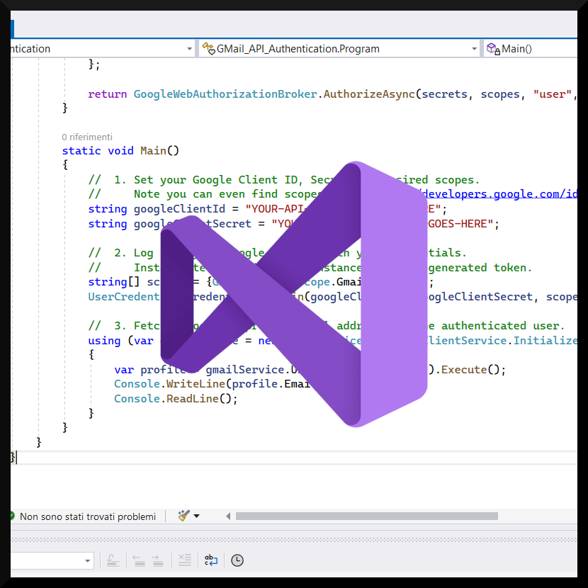 Gmail API in C# - OAuth 2 Authentication Example