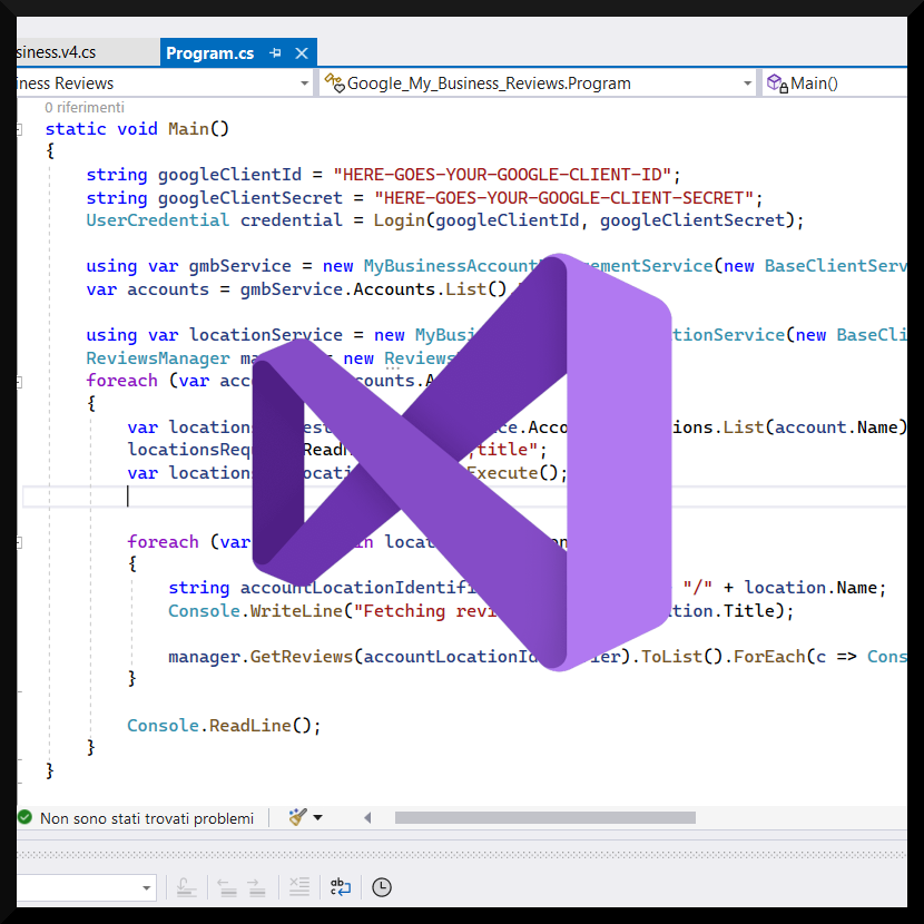 Google My Business API - Reviews Manager C# | GMB-API.com
