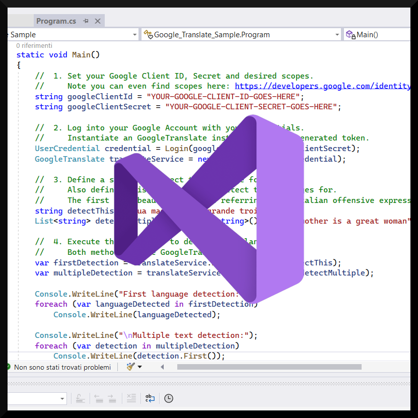 Google Translate API in C# - Example | GMB-API.com